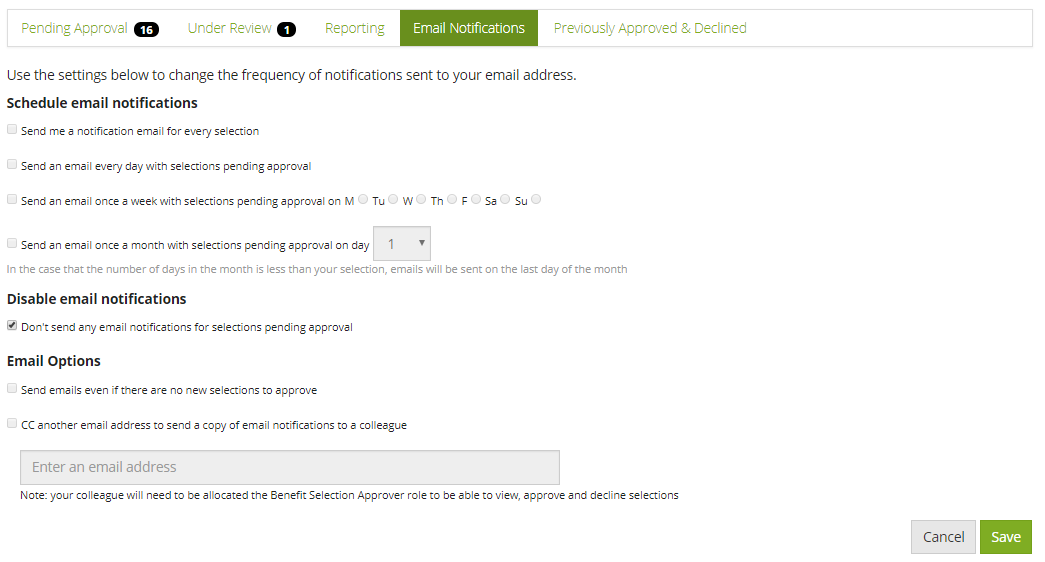 Email notifications for new selections – You at Work Help Centre