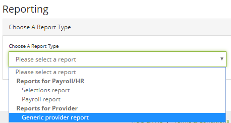 Generic Provider Reporting – You at Work Help Centre