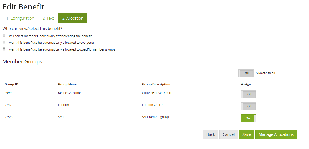 Allocation Settings – You at Work Help Centre
