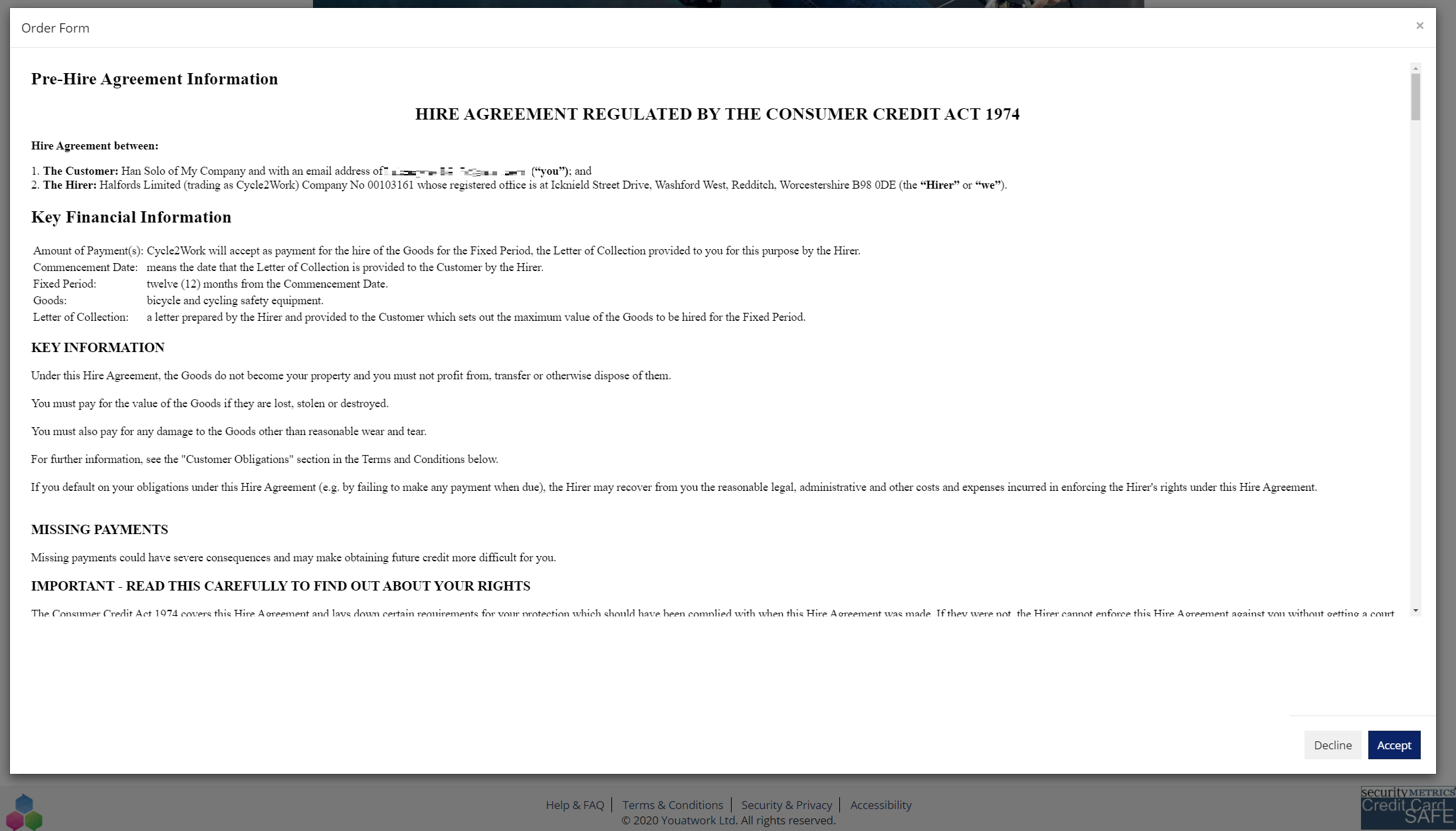 Paperless Order Forms and Agreements – You at Work Help Centre