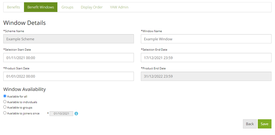 How to extend a benefit window or amend window dates – You at Work Help ...